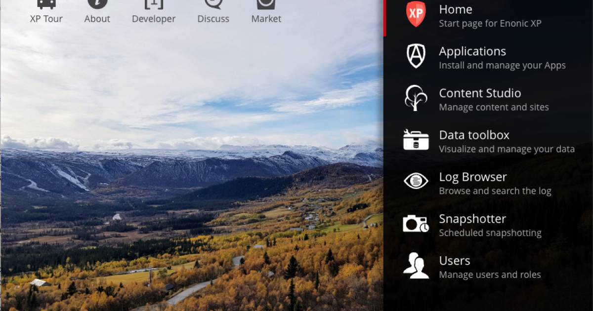 XP Admin - Enonic Developer Portal