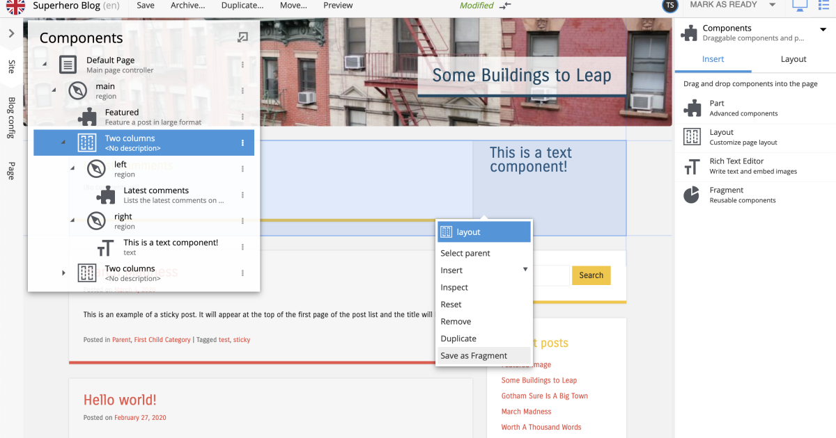 Fragments - Enonic Developer Portal