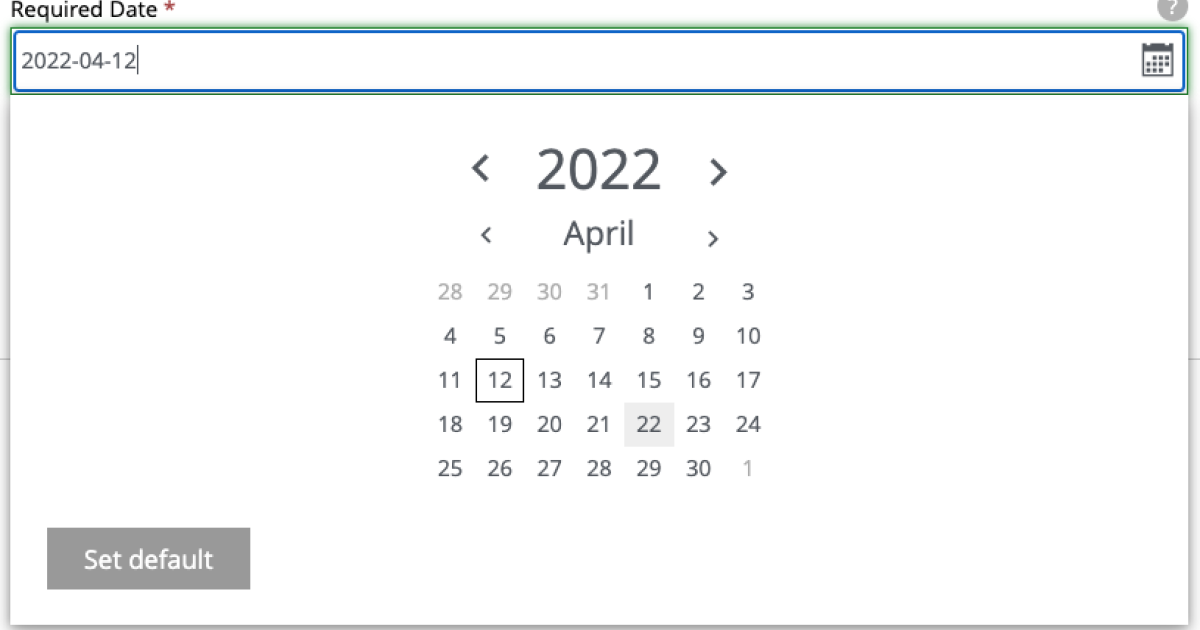 Date input type - Enonic Developer Portal